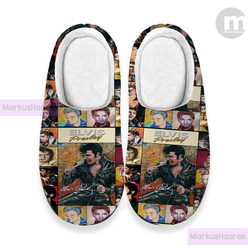 Personalized Name Elvis Presley 3D All Over Print Slipper, Custom ...