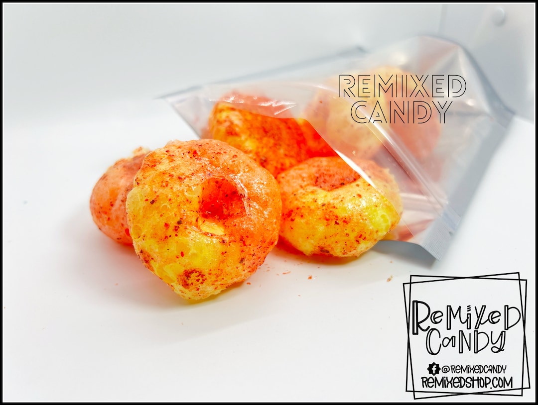 Freeze Dried Chamoy Peachy Rings Freeze Dried Spicy Gummy Candy Freeze ...