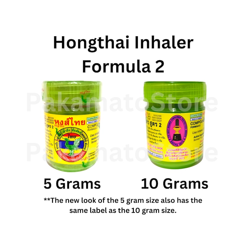 Hongthai Inhaler Formula 2, Compound Herb Inhaler, Thai Herbal Inhaler, Aromatherapyinhaler ...