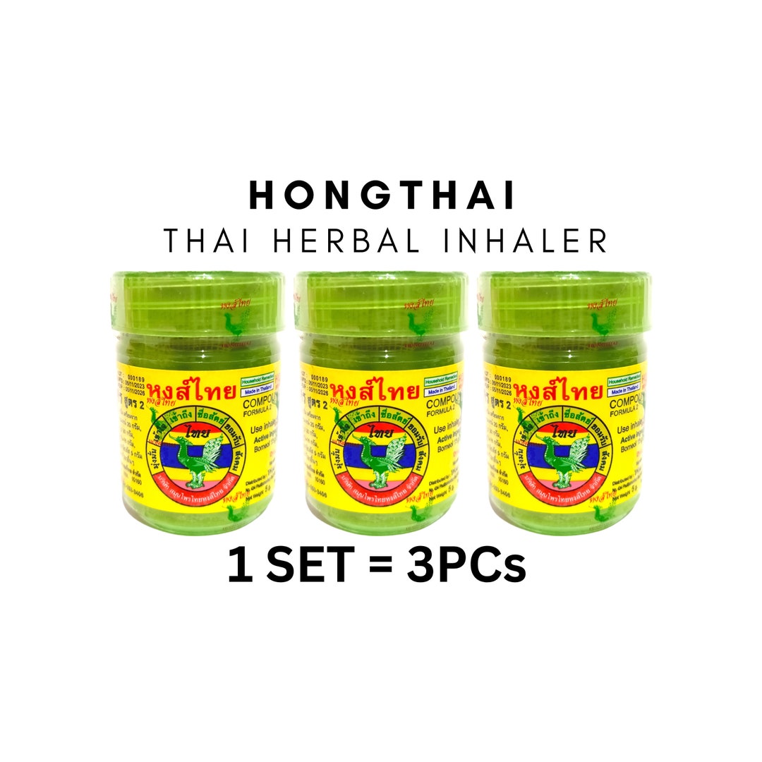 Hongthai Inhaler Thai Herbal Inhaler Compound Herb Inhaler, Traditional ...