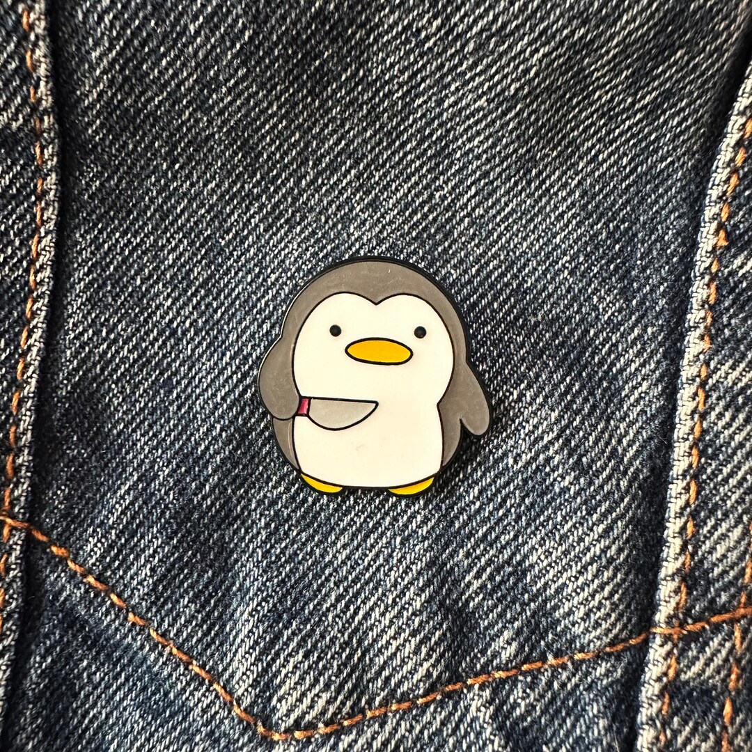 Penguin With Knife Meme Soft Enamel Pin Lovely Enamel Pins Lapel Pin ...