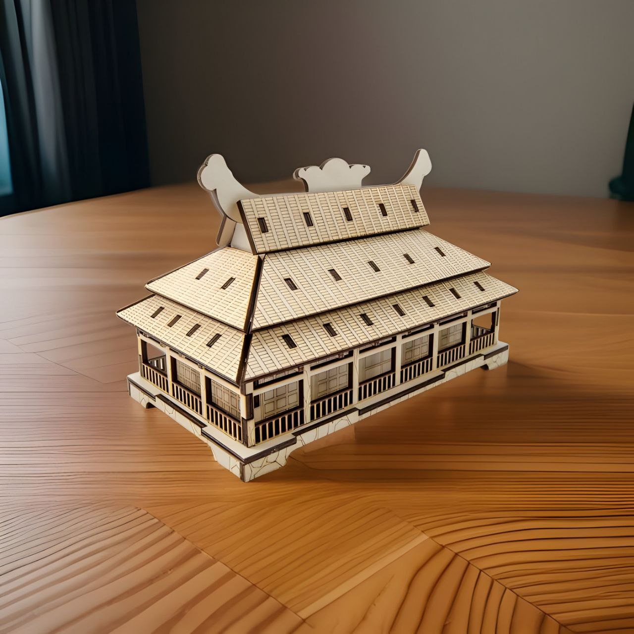 Laser Cut Wooden Jewelry Box Japanese Temple Japanese - Etsy