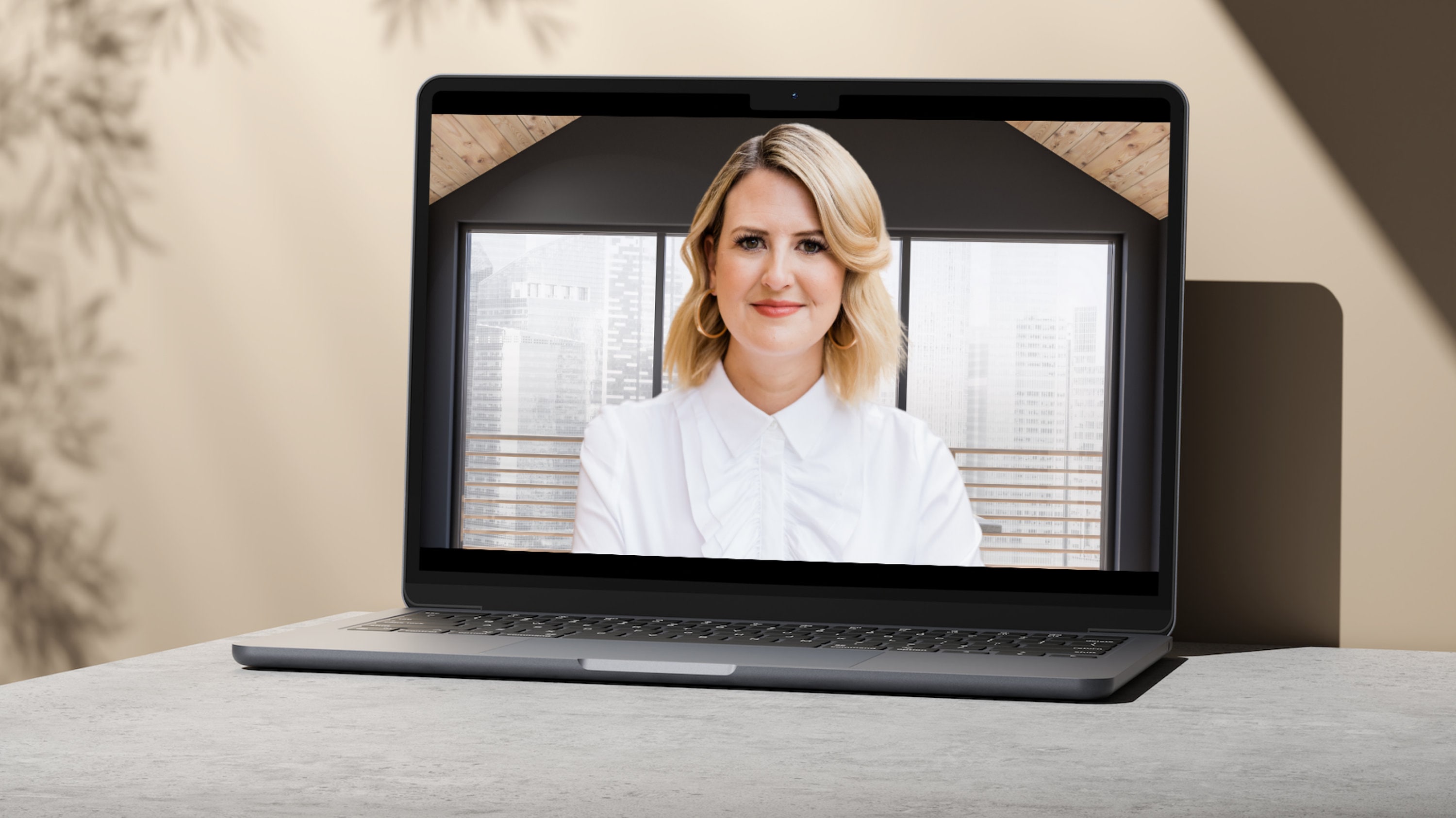 Buy Modern Office Zoom Background, Work From Home Digital Background ...