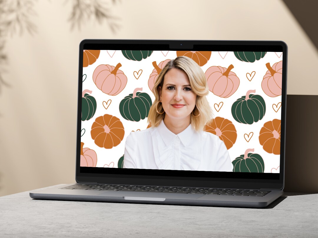 Pumpkin Zoom Background Halloween Zoom Background for Work - Etsy