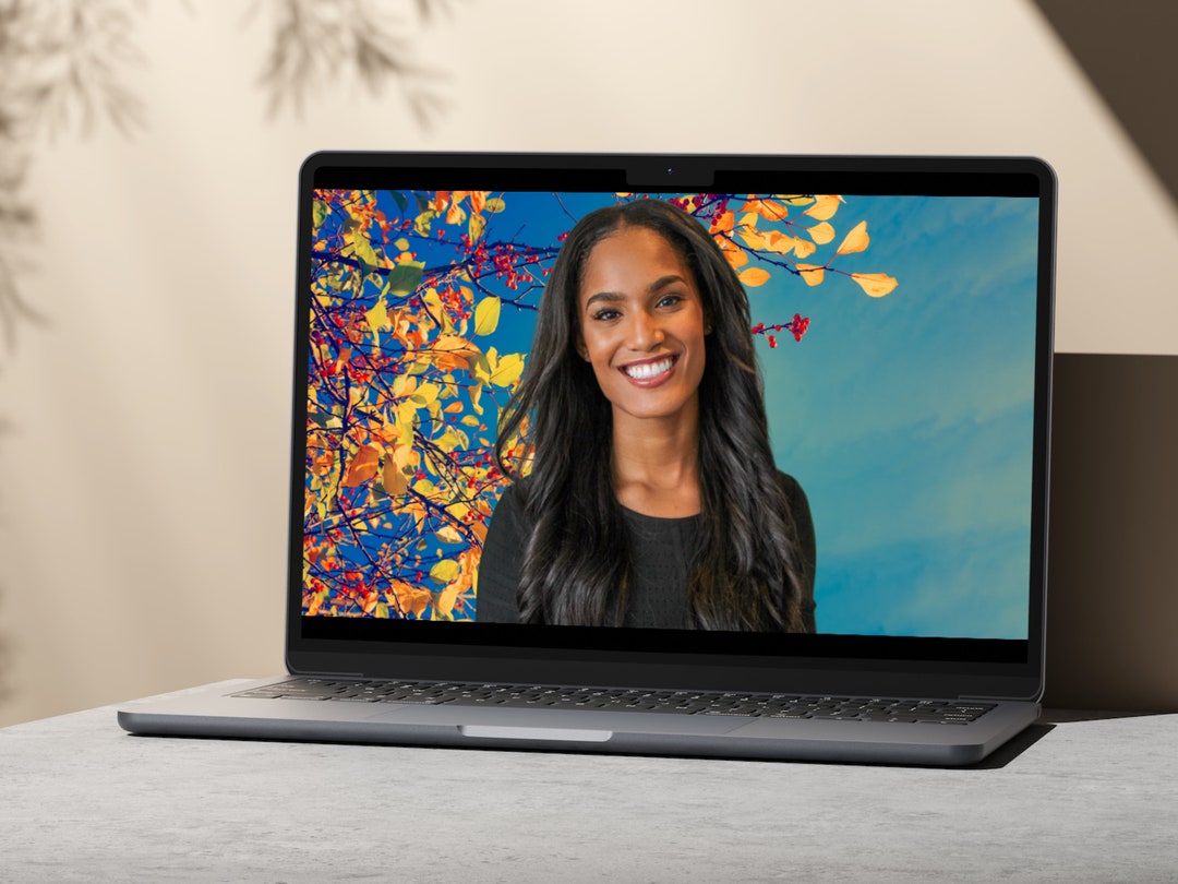 Fall Zoom Background, Work From Home, Fall Background for Zoom, Digital ...