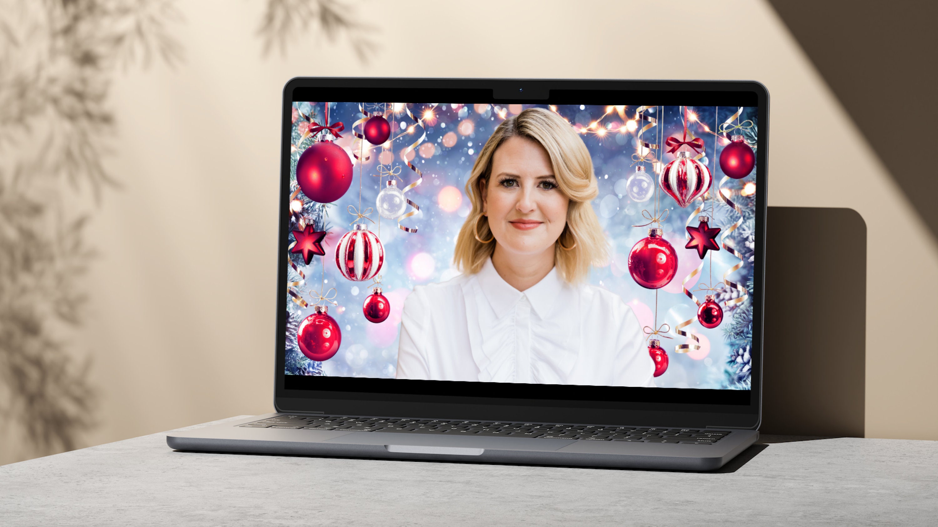 Christmas Zoom Background for Work From Home Office, Christmas ...