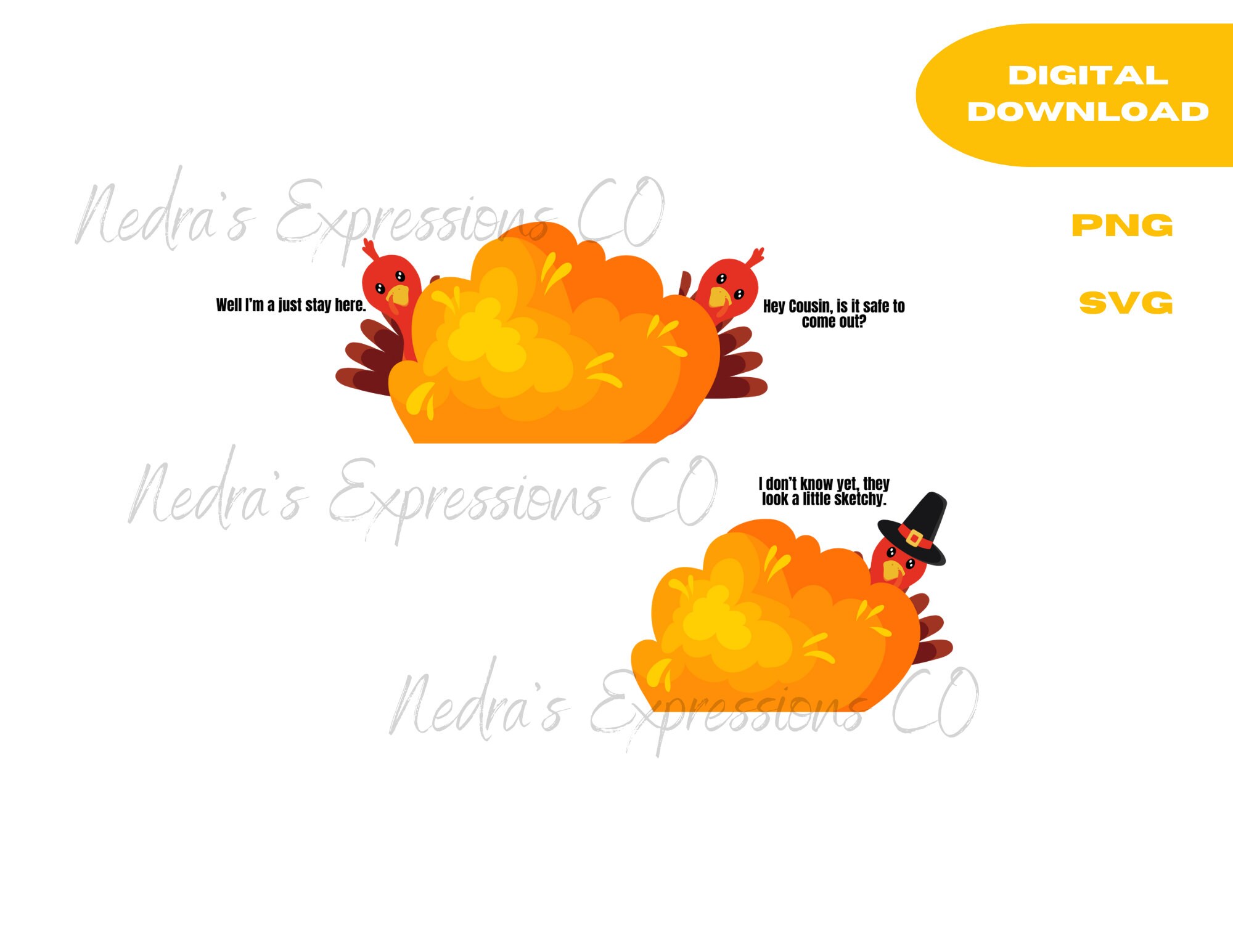 Hiding Turkeys Design PNG SVG - Etsy