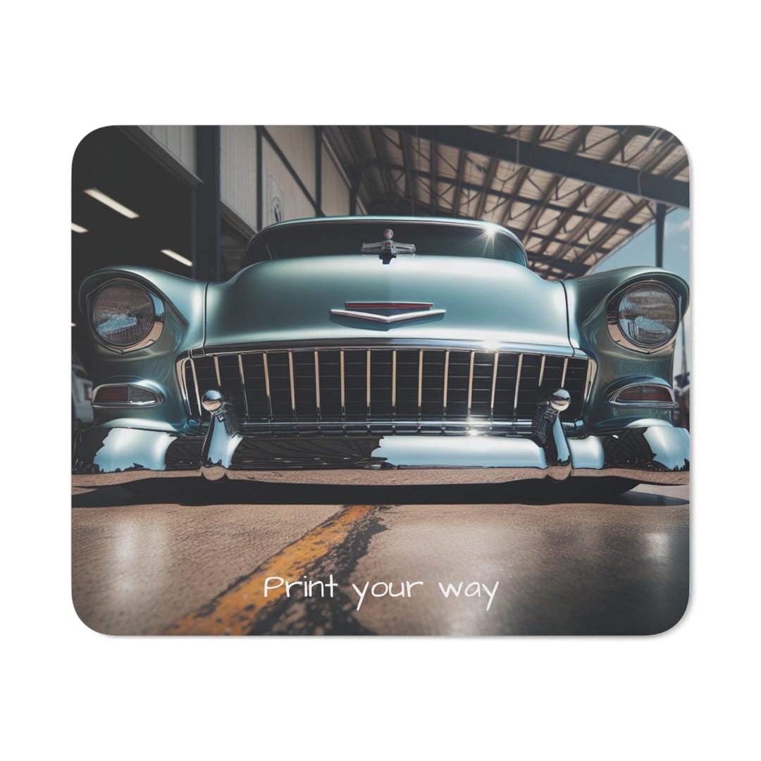 1955 Chevy Mouse Pad, Classic Car Desk Pad, Car Enthusiast Decor, Chevy ...