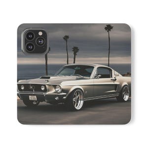 1968 Ford Mustang Eleanor Flip Cases, Vintage Car Phone Cover, Retro ...