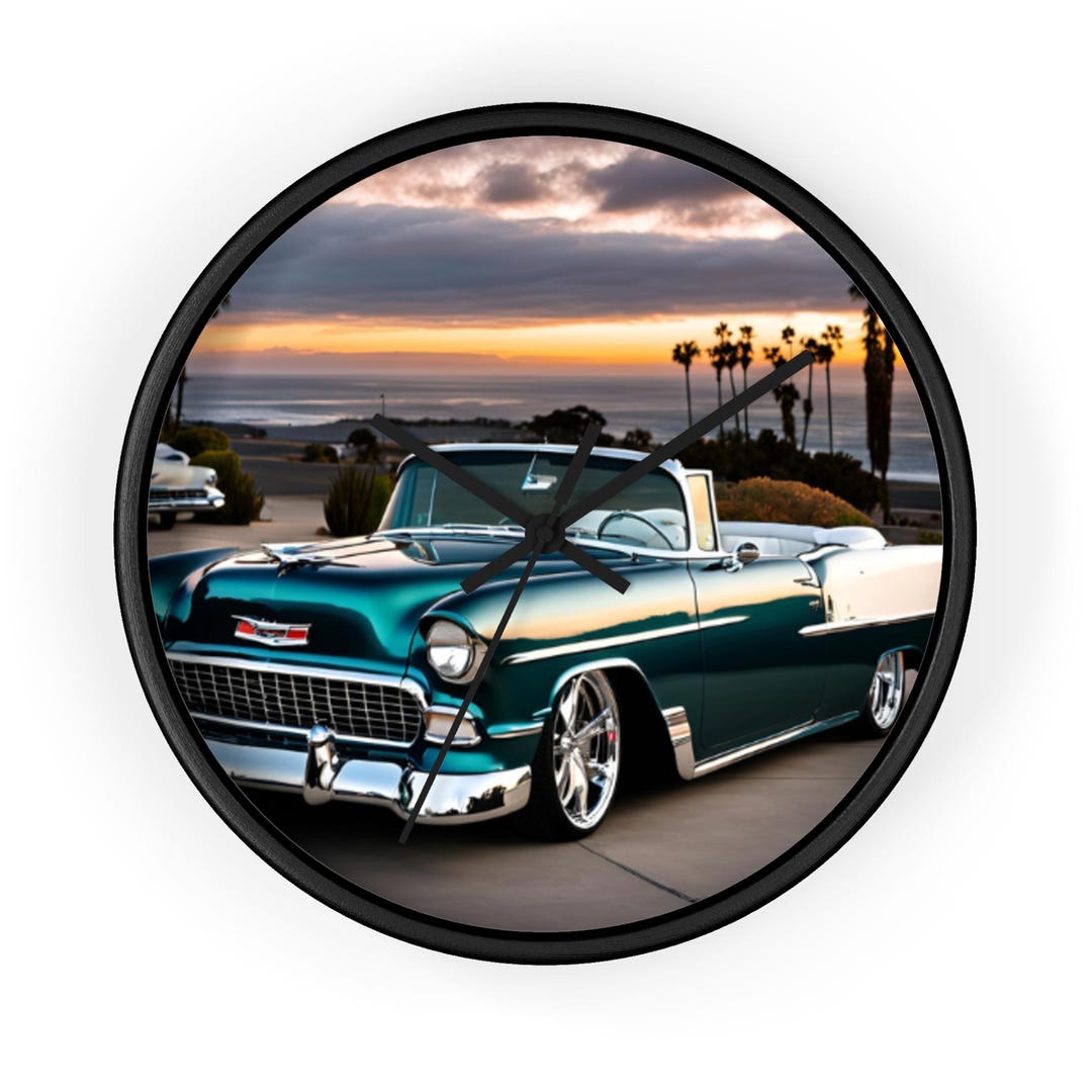 Classic American Muscle Clock, Retro 1955 Chevrolet Decor, Gift for ...