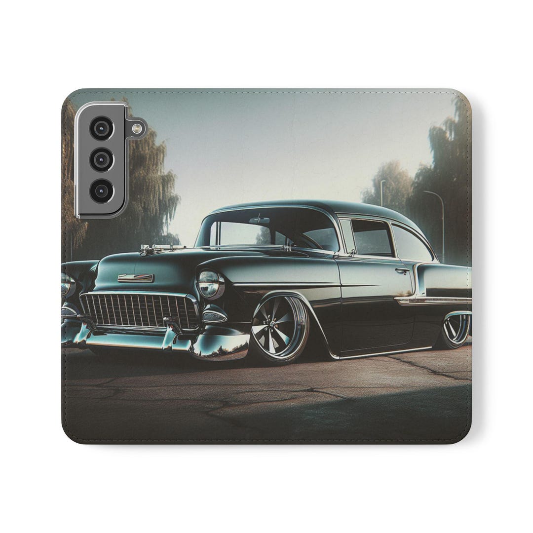 1955 Chevrolet Flip Cases, Vintage Car Phone Cover, Retro Vehicle Phone ...