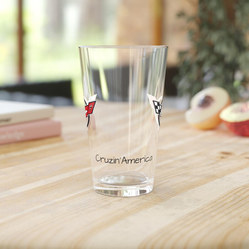 C5 Corvette Vintage Logo Barware 16oz Pint | Retro Chevrolet Collector ...