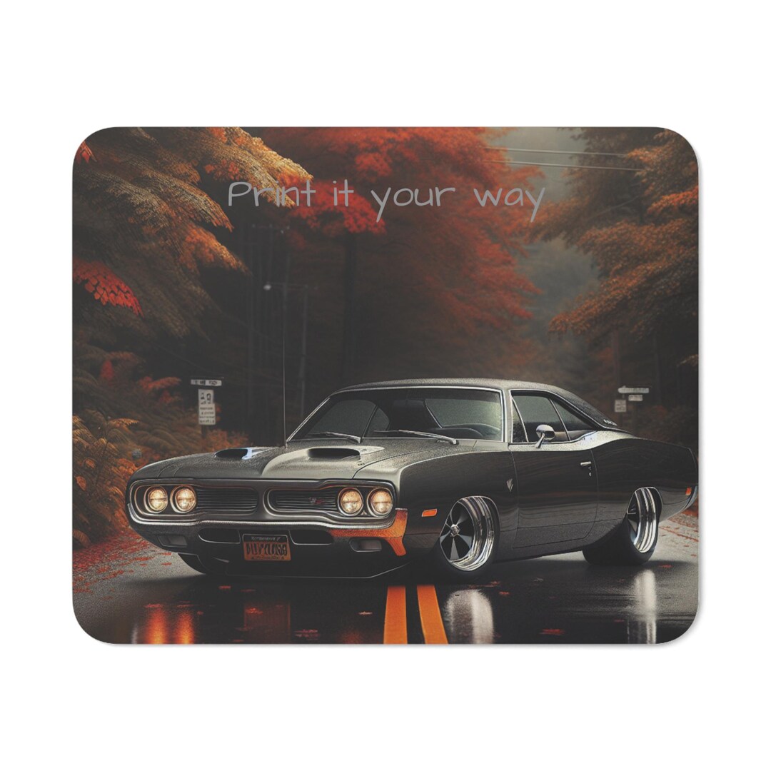 Muscle Car Mouse Pad, 1970 Plymouth Road Runner, Car Lover Office Gift ...