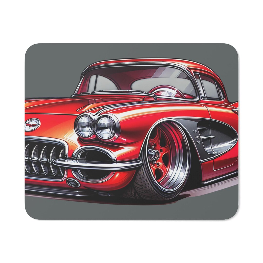 Chevy Corvette Mouse Pad 1958, Car Lover Gift, Office Accessory ...