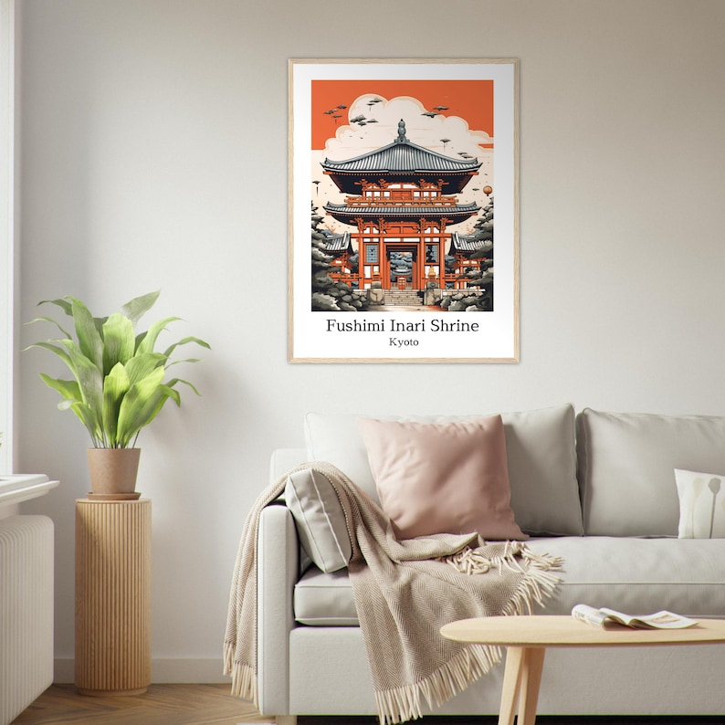 JAPANDI POSTER | Fushimi Inari Shrine Kyoto | Home Decor | Kyoto Print ...