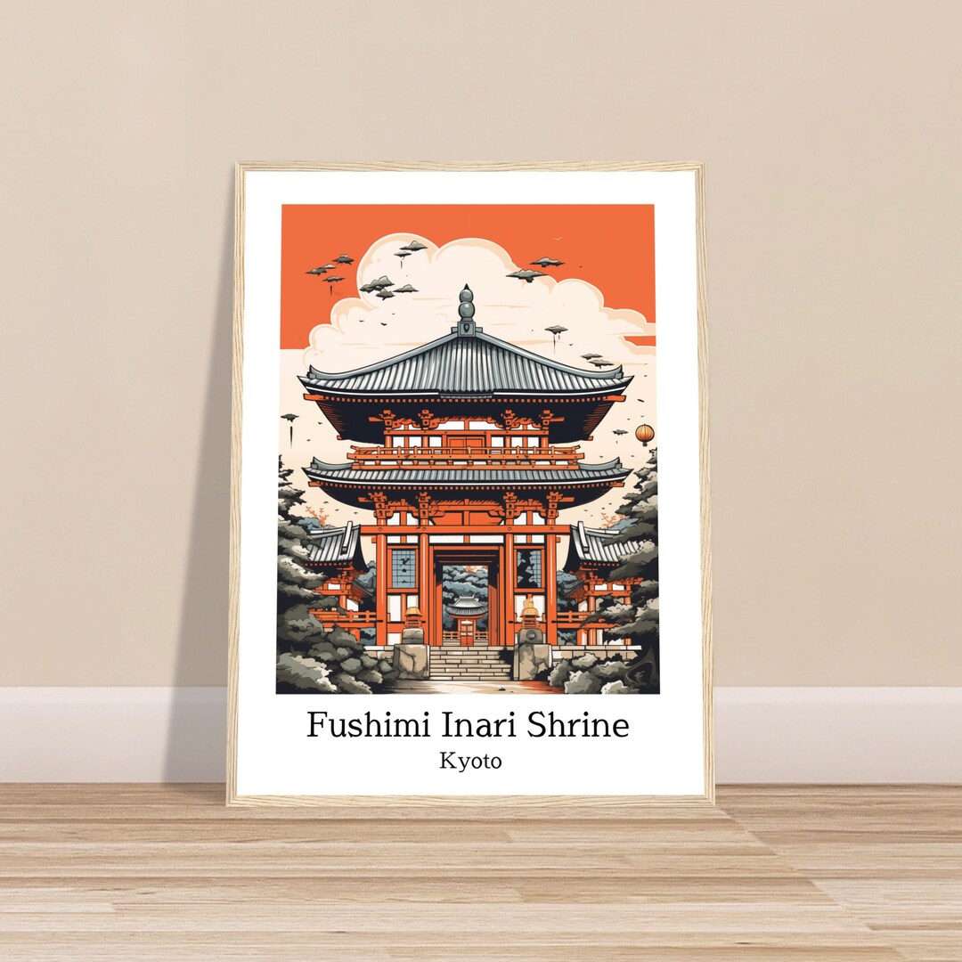 JAPANDI POSTER | Fushimi Inari Shrine Kyoto | Home Decor | Kyoto Print ...