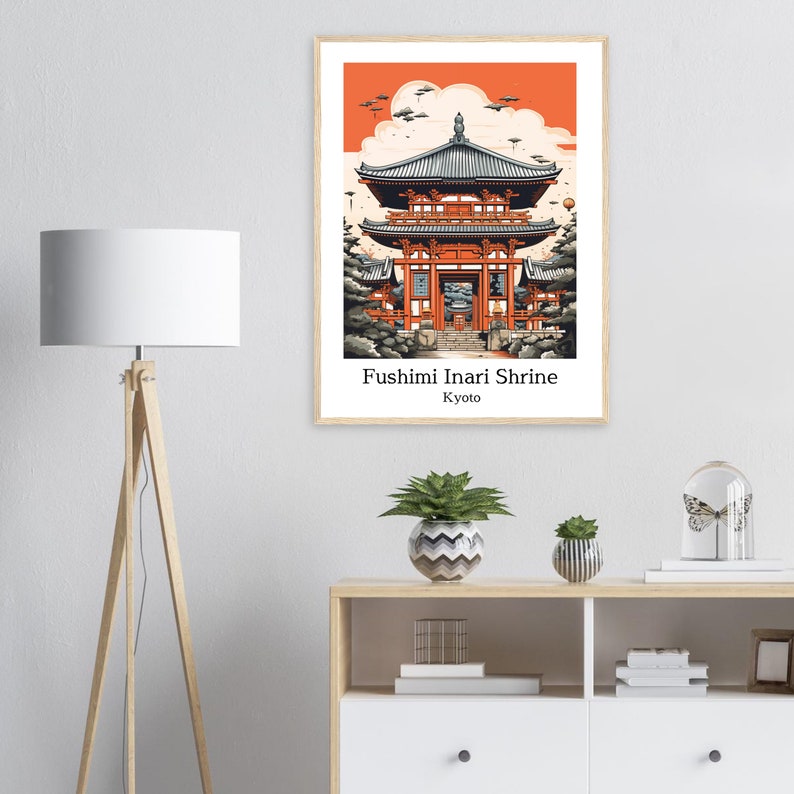 JAPANDI POSTER | Fushimi Inari Shrine Kyoto | Home Decor | Kyoto Print ...