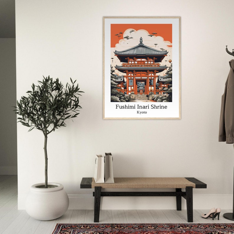JAPANDI POSTER | Fushimi Inari Shrine Kyoto | Home Decor | Kyoto Print ...