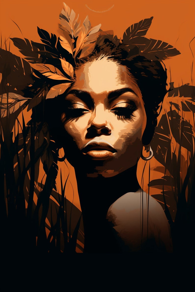 Portrait of a Woman in a Modern Style. Wall Art. Print According to ...