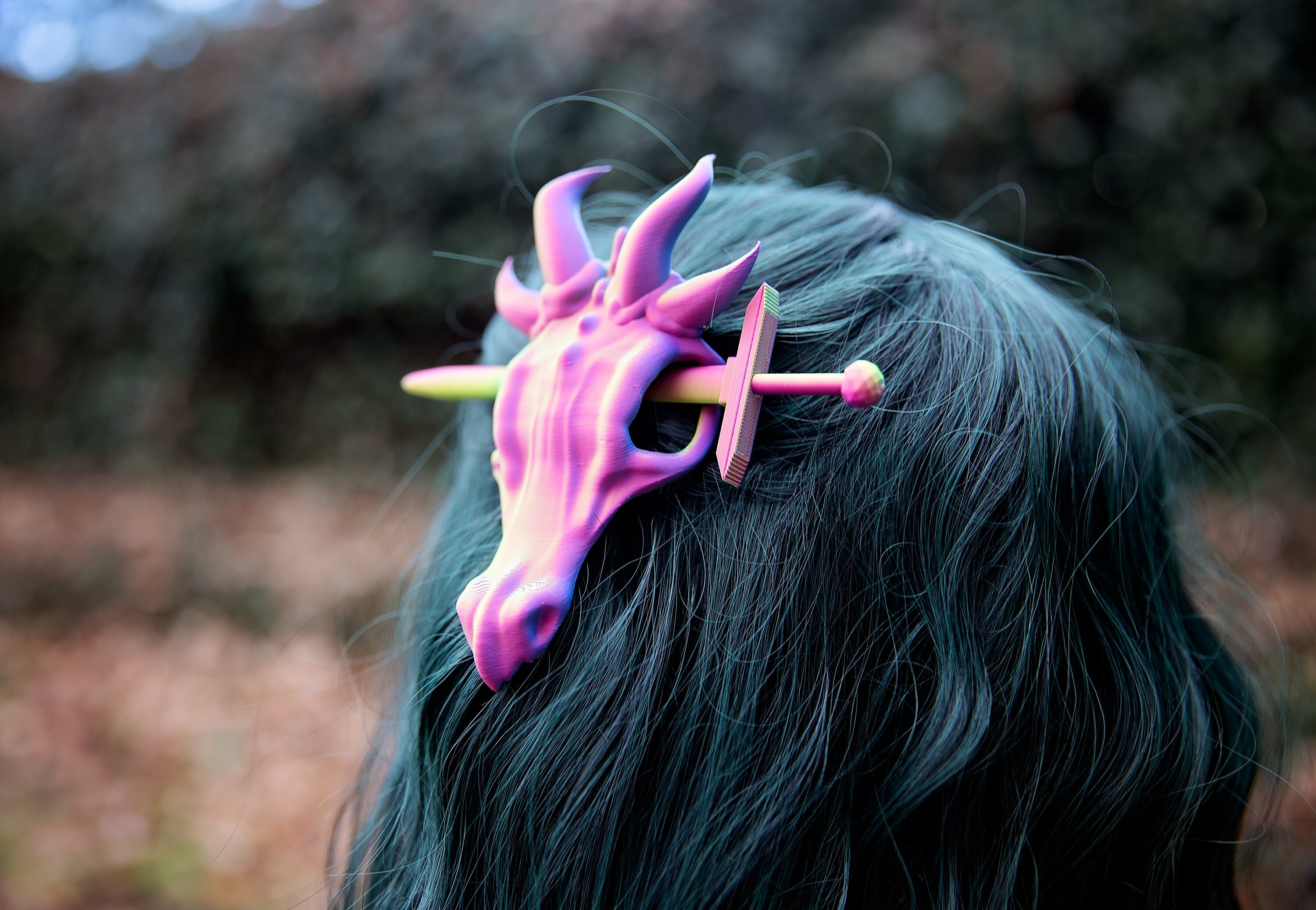 Dragon Skull Hair Pin | 3D Printed | Hair Accessory | Cosplay | Gothic ...