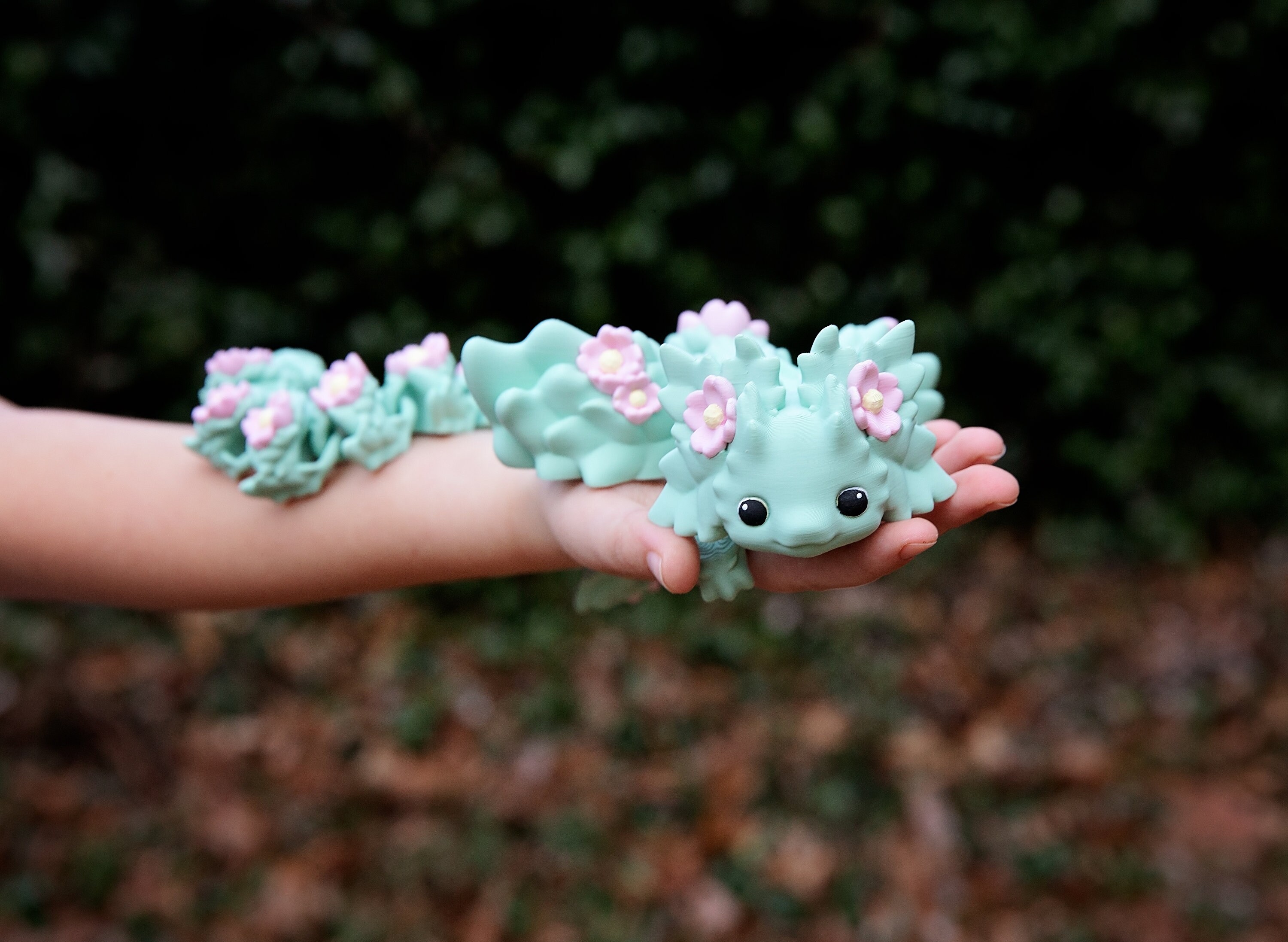 Winged Axolotl Dragon 3D Articulating Print Flexible Sensory Pet Long ...