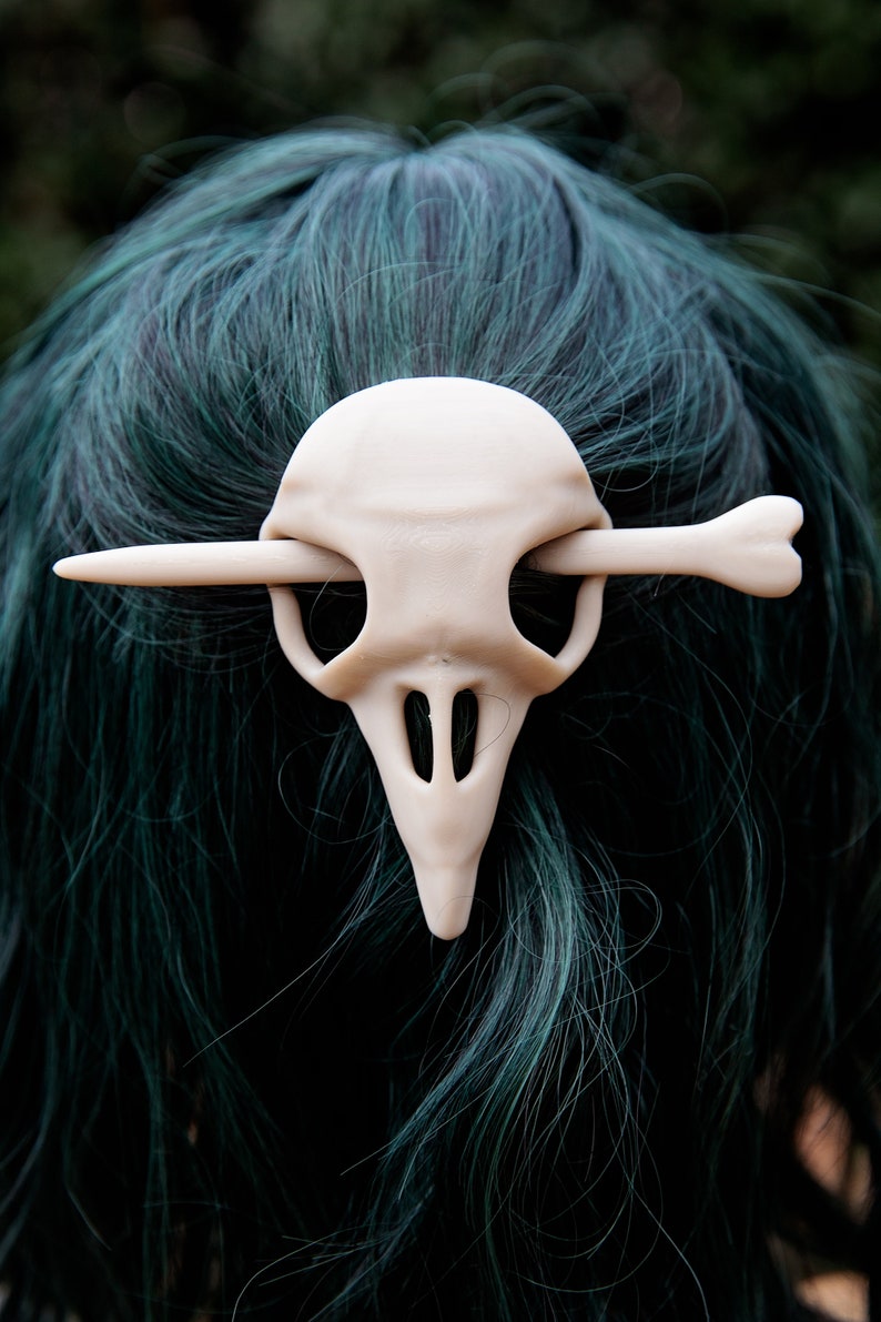 Raven Skull Hair Pin | 3D Printed | Hair Accessory | Cosplay | Gothic ...