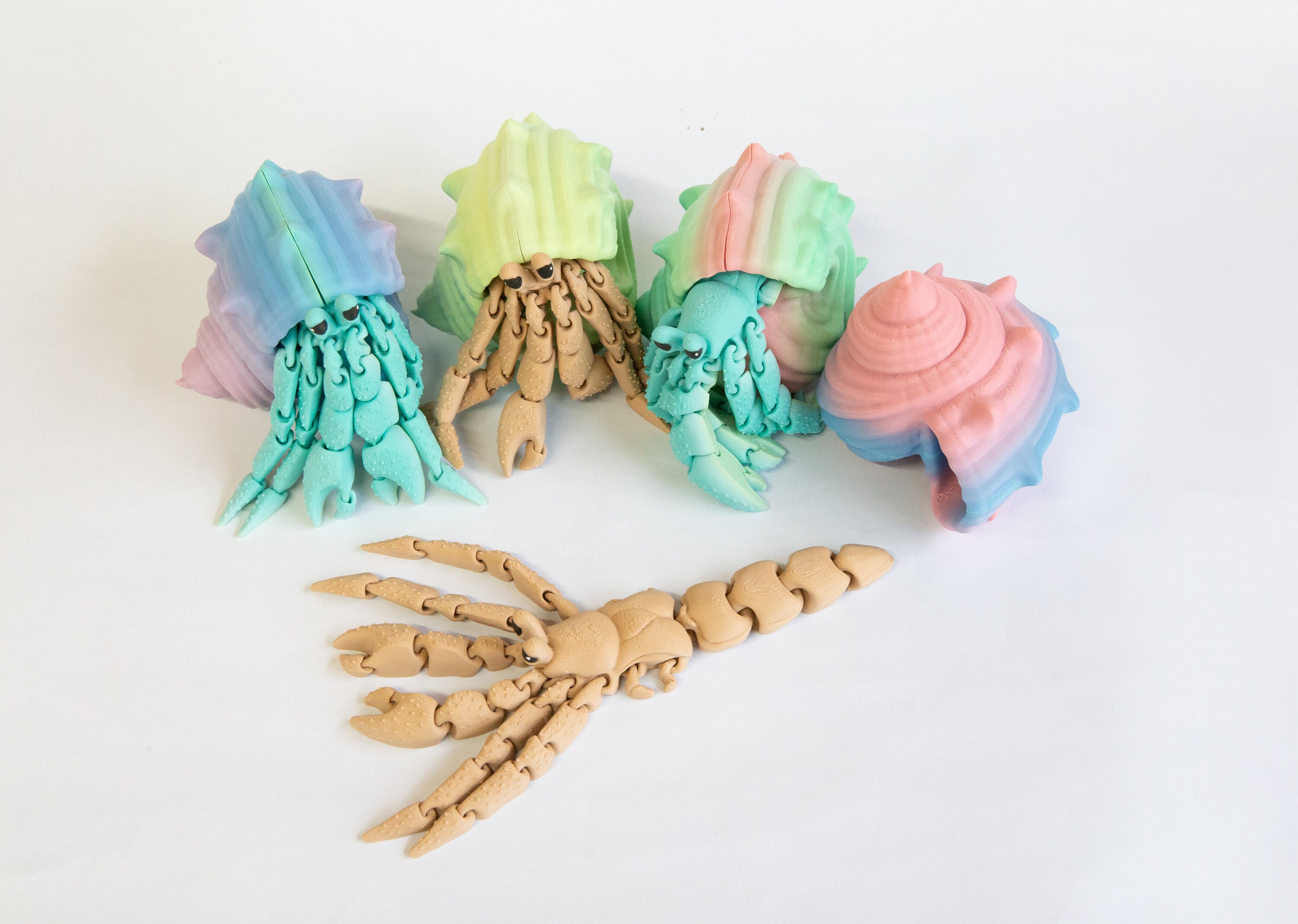 Articulating Hermit Crab | 3D Printed | Unique Gift | Flexi Crab ...