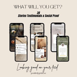 Testimonial Stories, Proof Story Templates, Instagram Story, Client ...