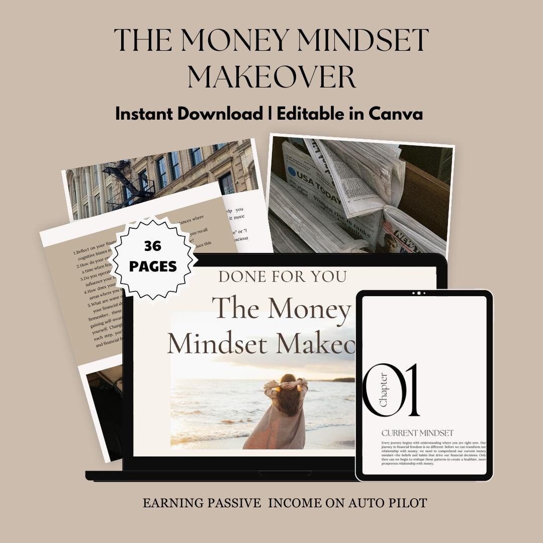Money Mindset Makeover Ebook, Dfy Editable Digital Guide With PLR MRR for Business Financial ...