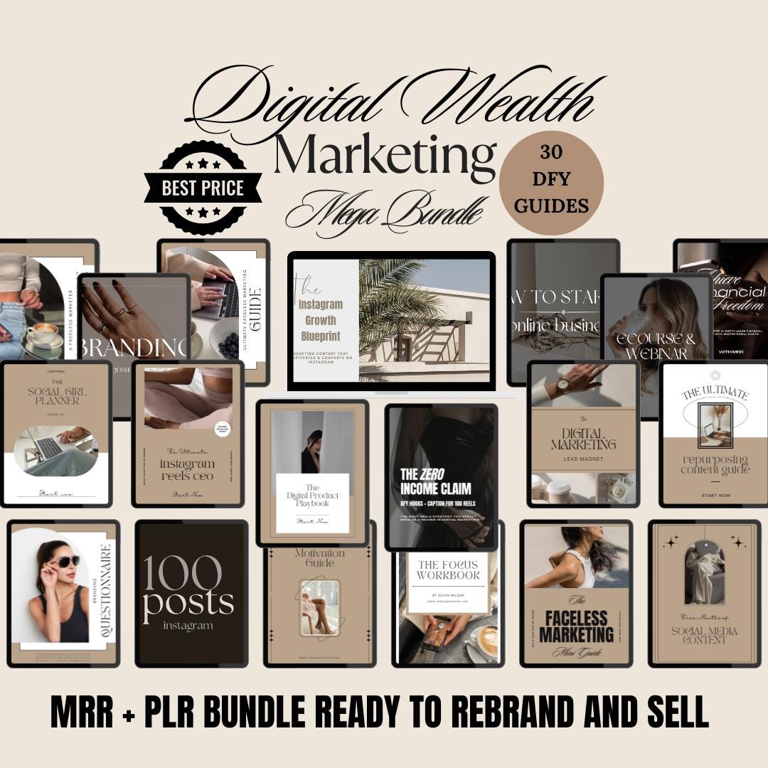 30 Faceless Digital Marketing MRR Products, Faceless Marketing, DFY ...