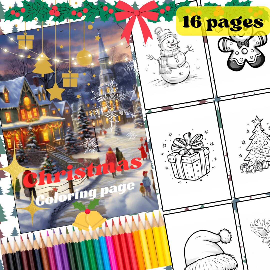 Kids’ Coloring Book-christmas-noël-festival-digital Download-printable ...
