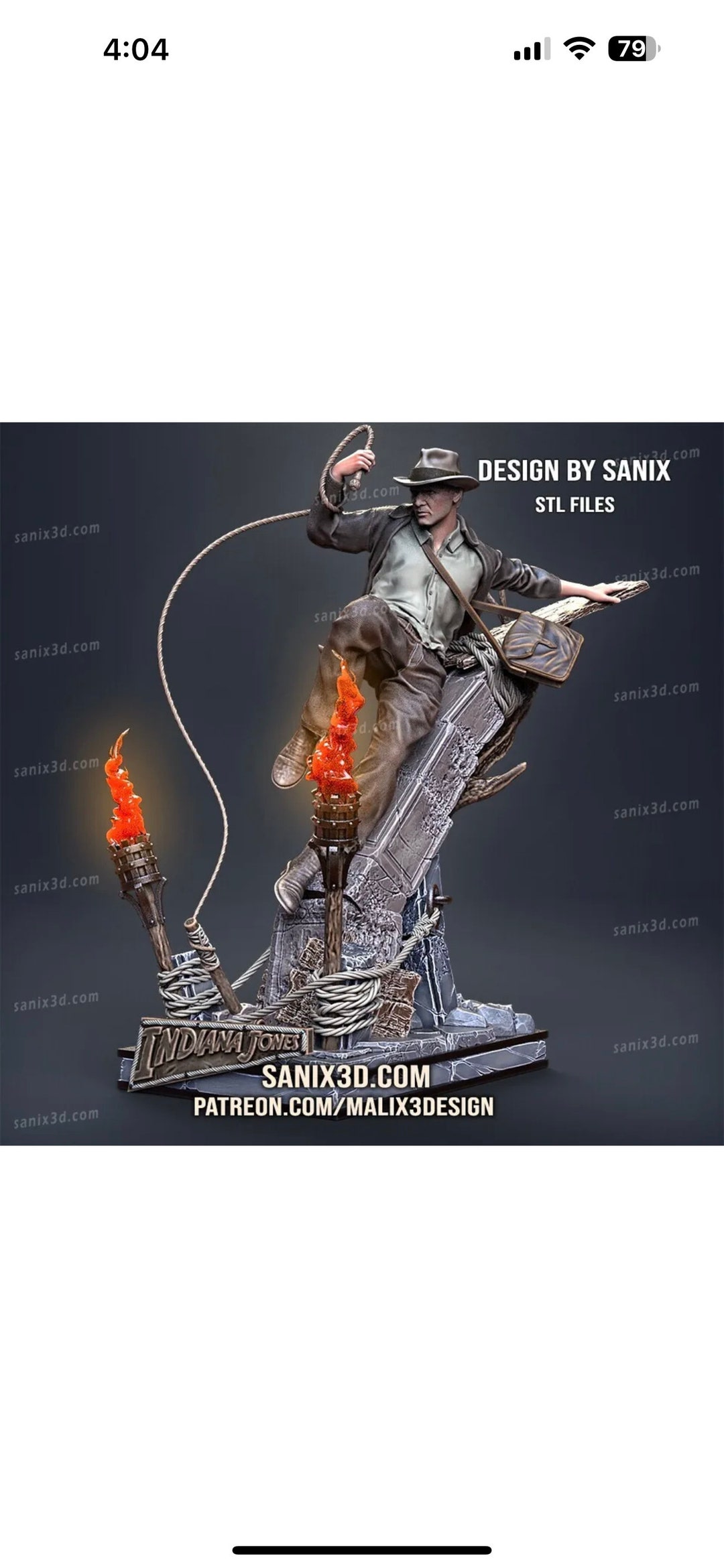 Indiana Jones Resin Model Kit 1/10 Scale 8k, 3d Print Amazing Details ...