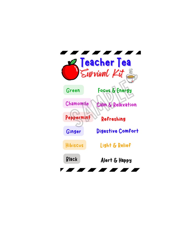 Teacher Tea Survival Kit - Etsy