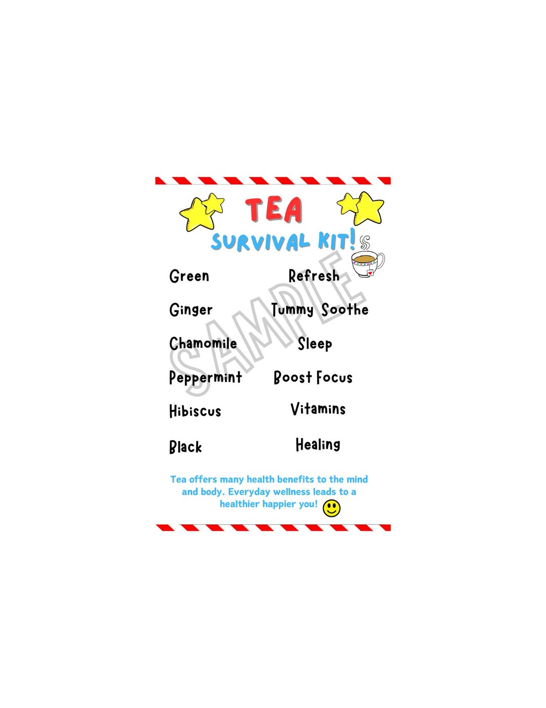 Tea Survival Kit and Summer Tea Survival Kit - Etsy