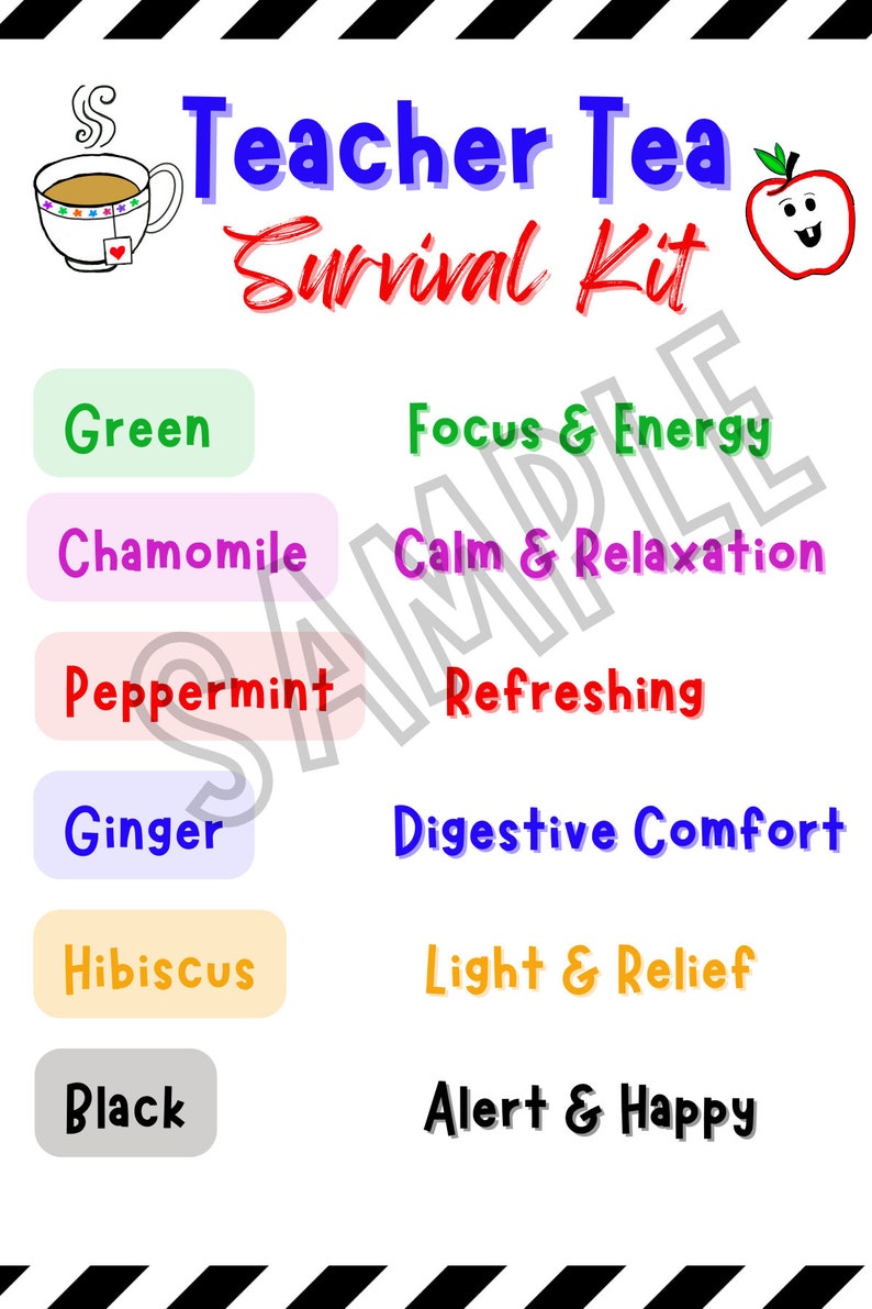 Teacher Tea Survival Kit - Etsy