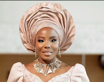 African Autogele, Ready to Wear Gele, African Hat, Traditional Wedding ...