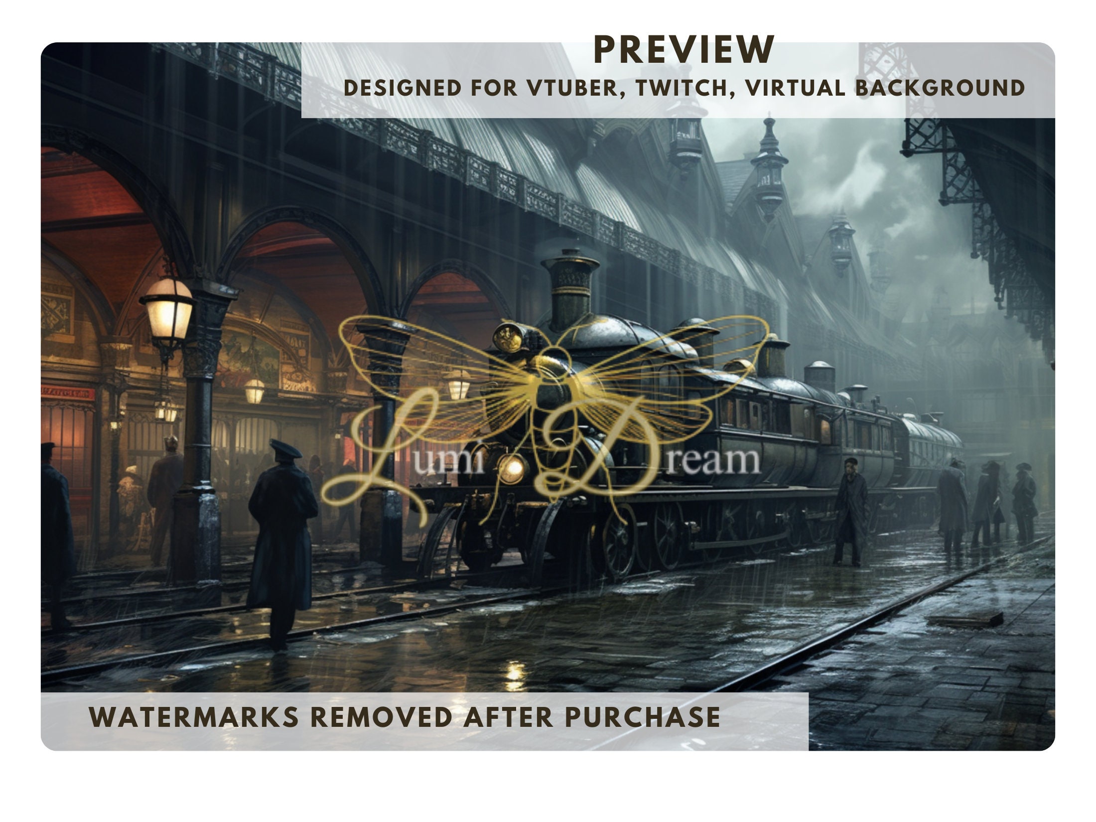 Rainy Train Station, Vtuber Background, Virtual Background, Zoom ...