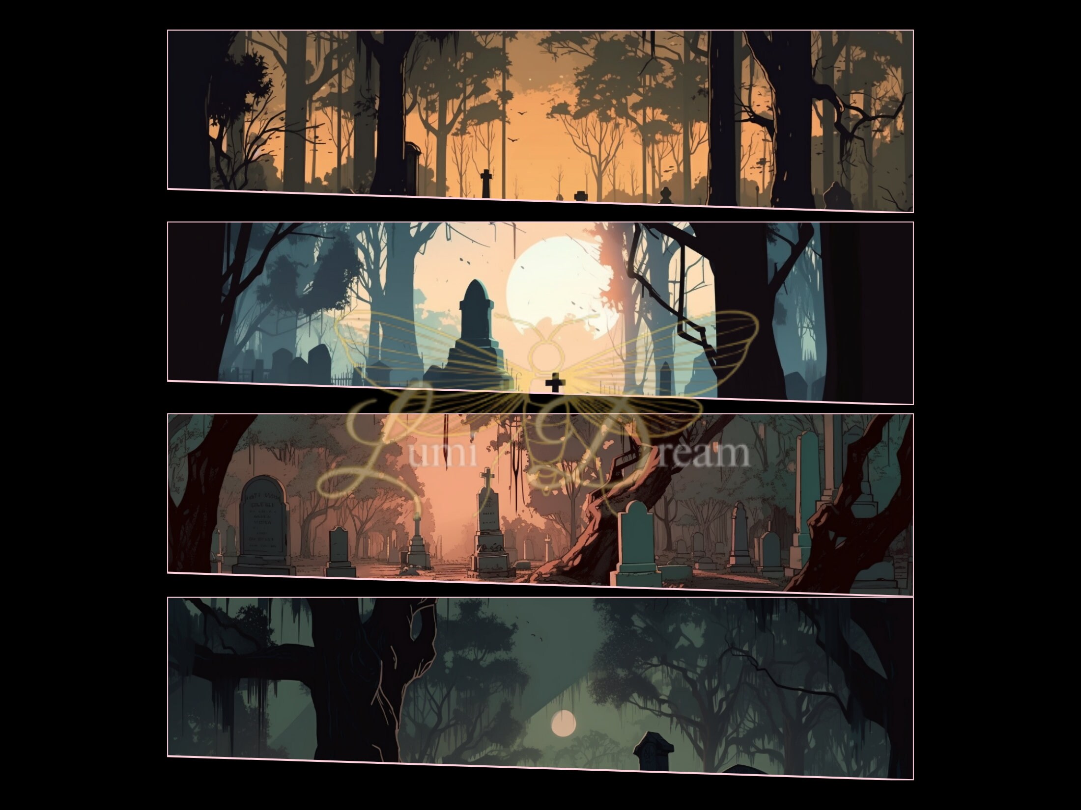 Lofi Historic Graveyard, Vtuber Background, Twitch Virtual Background ...