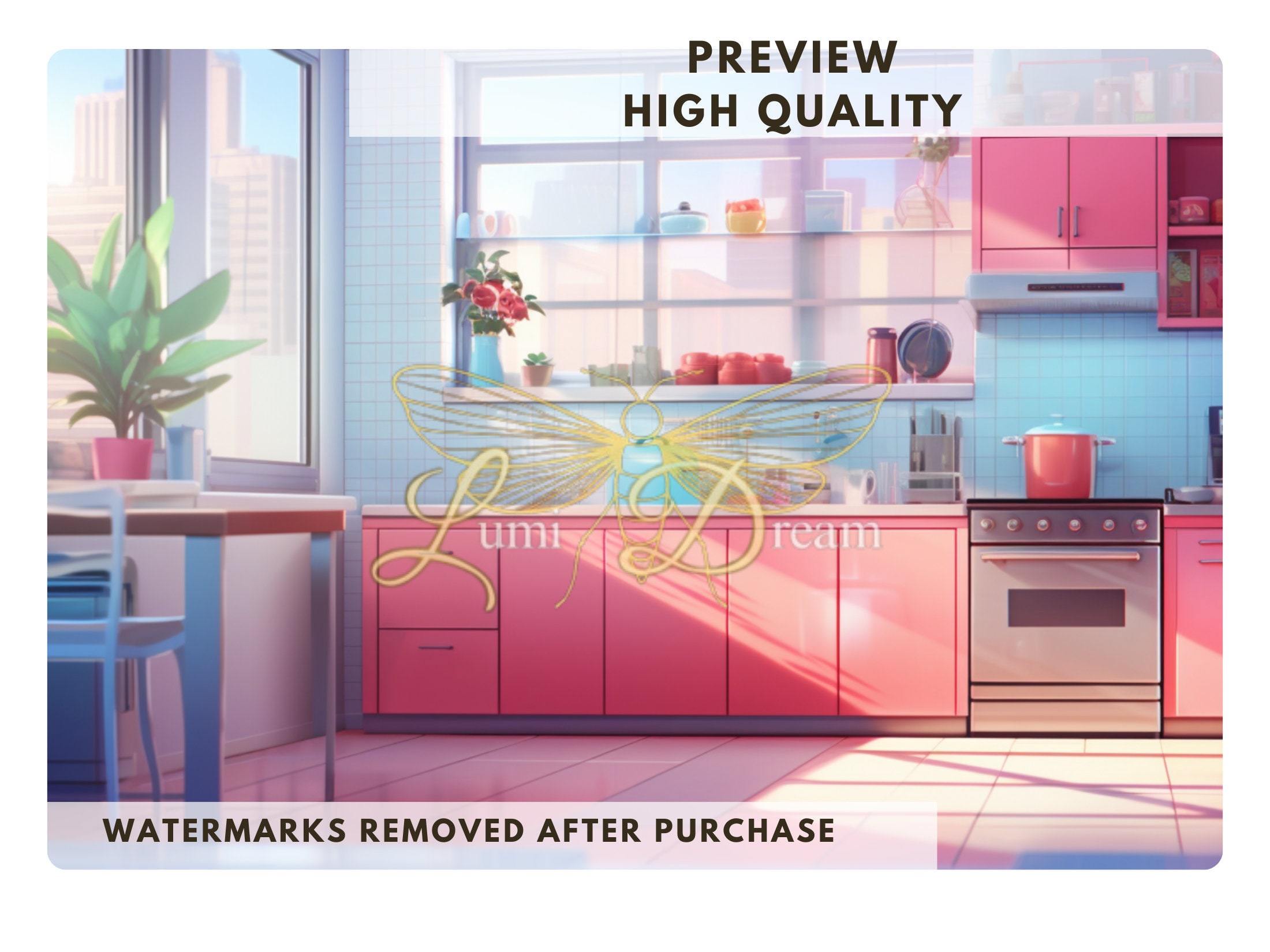 Lofi Kitchen PNG Vtuber Background Teams Zoom Twitch - Etsy