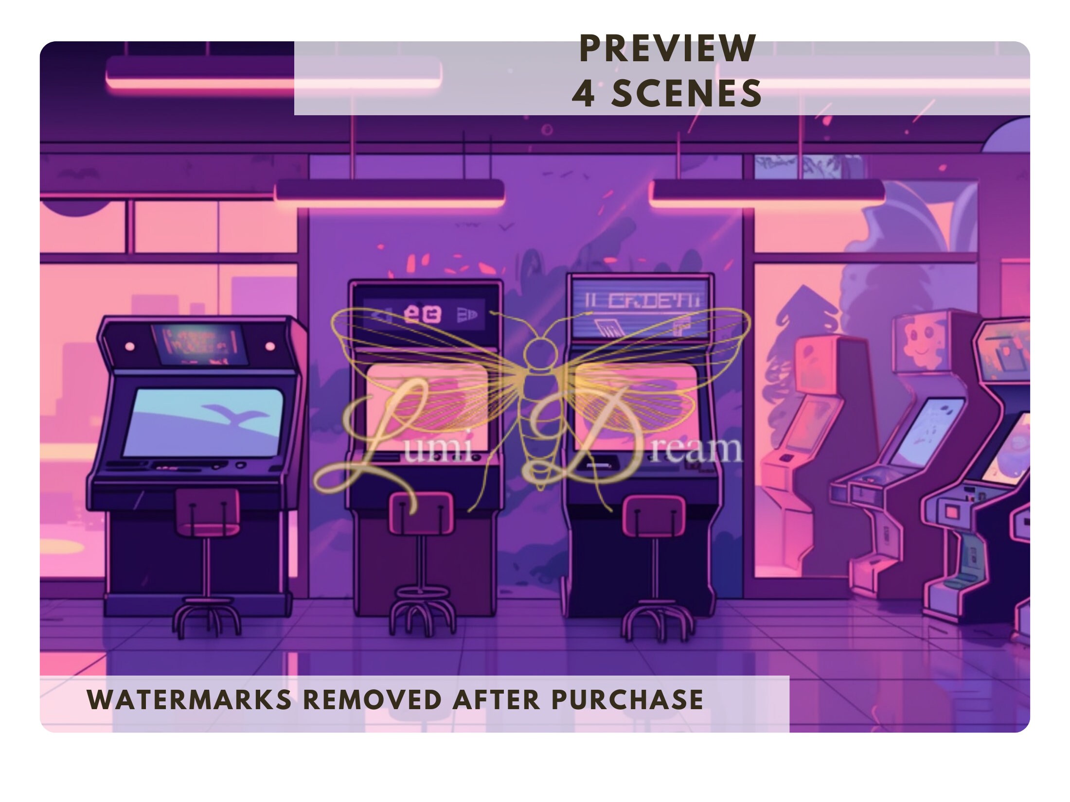 Lofi 90s Arcade, Vtuber Background Scene, Twitch Virtual Background ...
