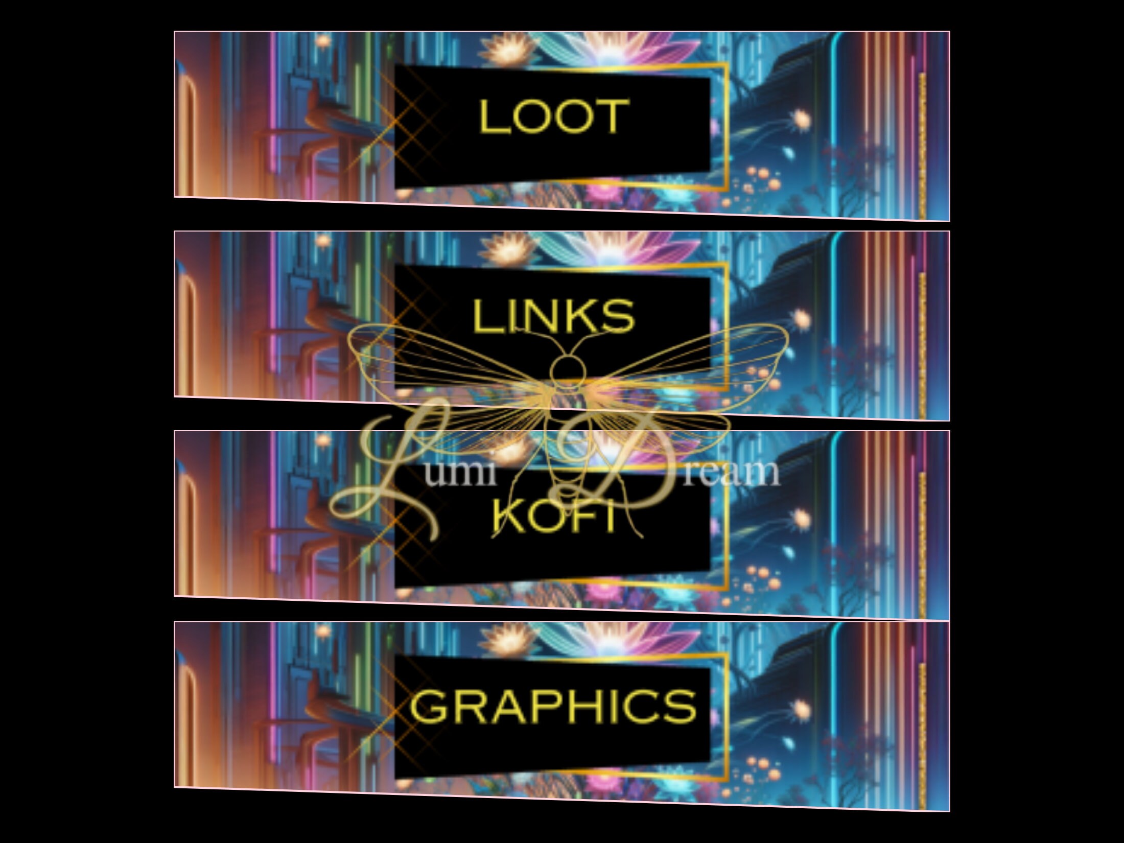 Abstract Yellow Twitch Stream Panels Bundle Streaming Assets - Etsy