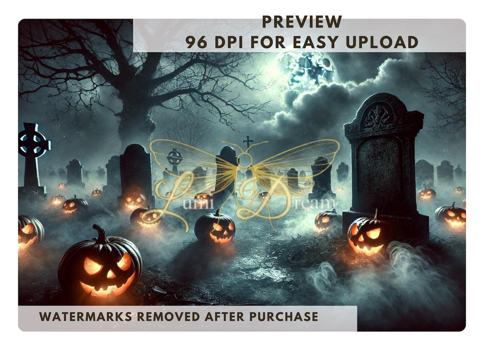 Spooky Halloween Graveyard, Vtuber Virtual Background Twitch, Zoom ...