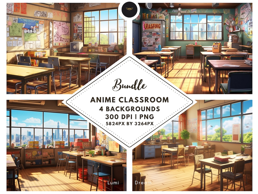 Anime Classroom, Vtuber Background Scene, Twitch Virtual Background ...