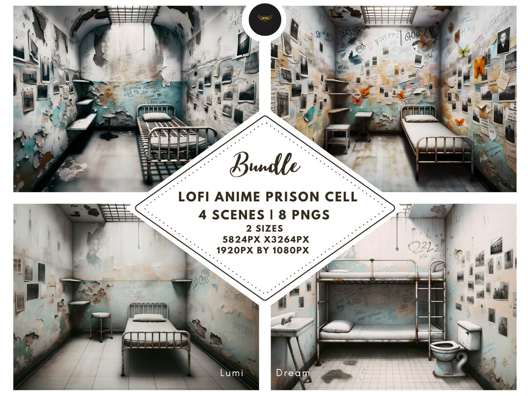 Prison Cell Lofi Vtuber Virtual Background for Zoom, Teams, Twitch ...