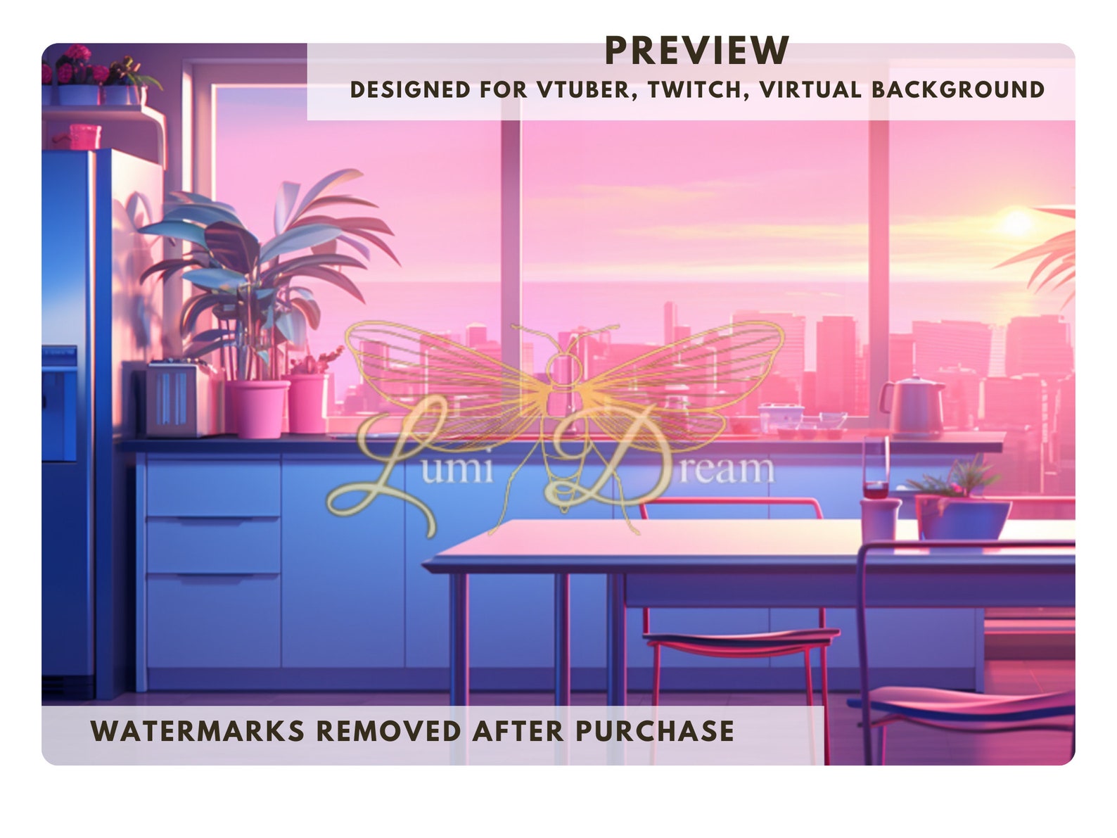 Lofi Kitchen PNG, Vtuber Background, Teams, Zoom, Twitch, Twitch Banner ...