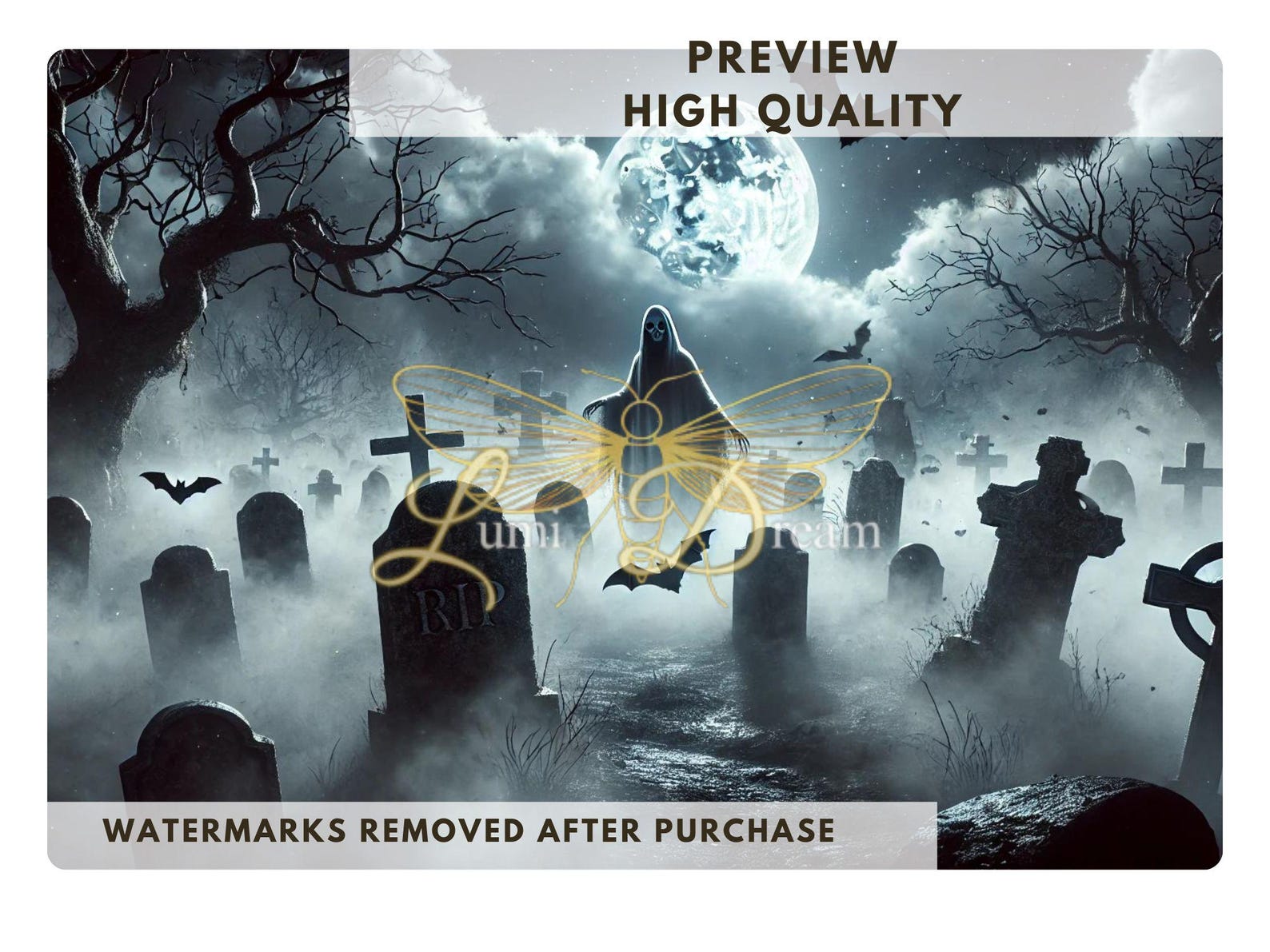 Spooky Halloween Graveyard, Vtuber Virtual Background Twitch, Zoom ...