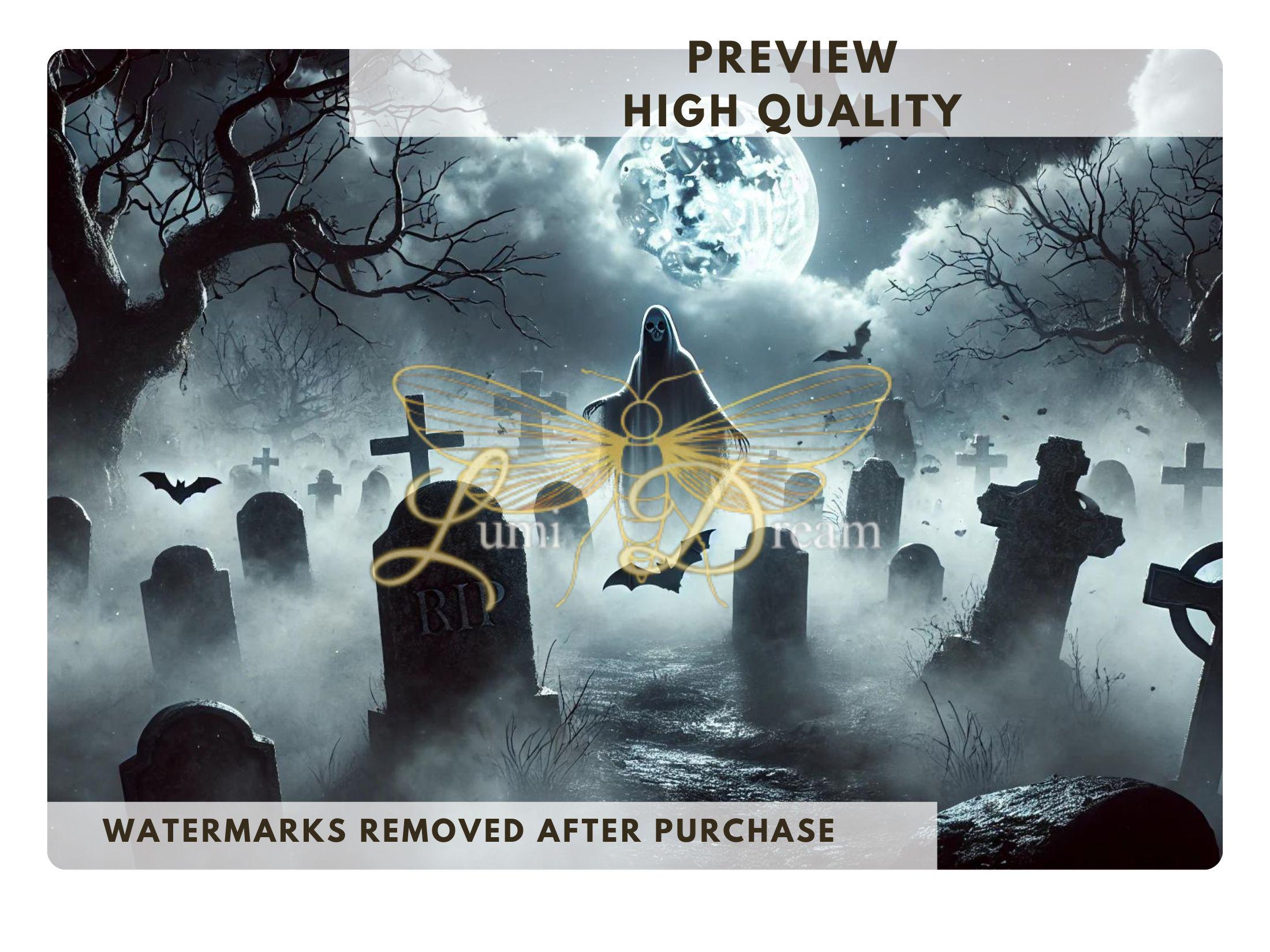 Spooky Halloween Graveyard, Vtuber Virtual Background Twitch, Zoom ...