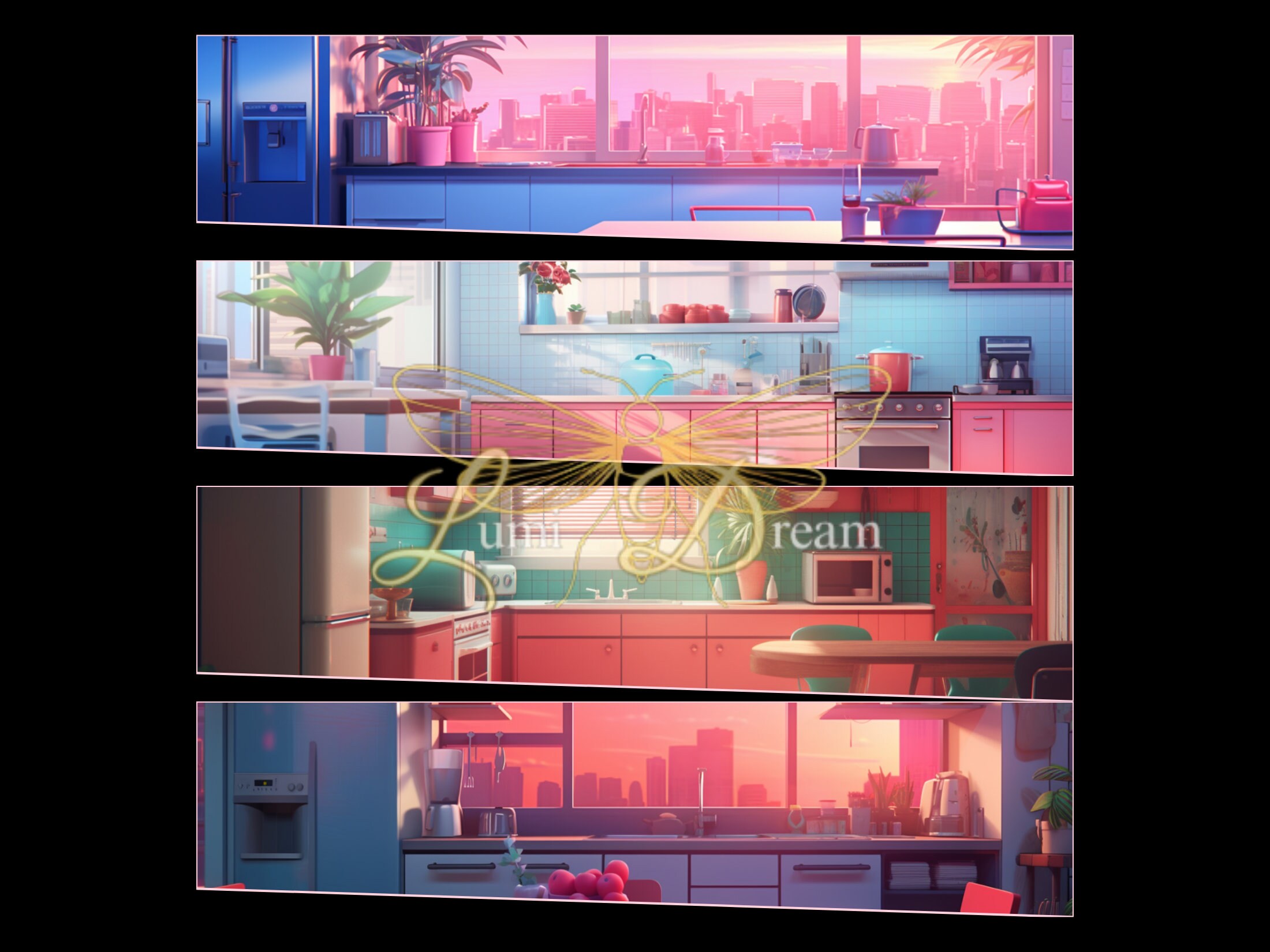 Lofi Kitchen PNG Vtuber Background Teams Zoom Twitch - Etsy
