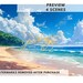 Anime Beach Landscape, Island, Vtuber Background, Twitch, Zoom, Teams ...