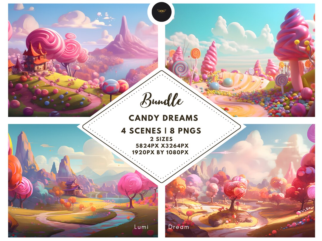 Anime Candy Land, Vtuber Virtual Background for Zoom, Teams, Twitch ...